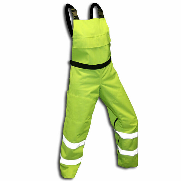 Chainsaw Protective Safety Bibs Hi-Vis Green Meet OSHA Standards Bib C ...